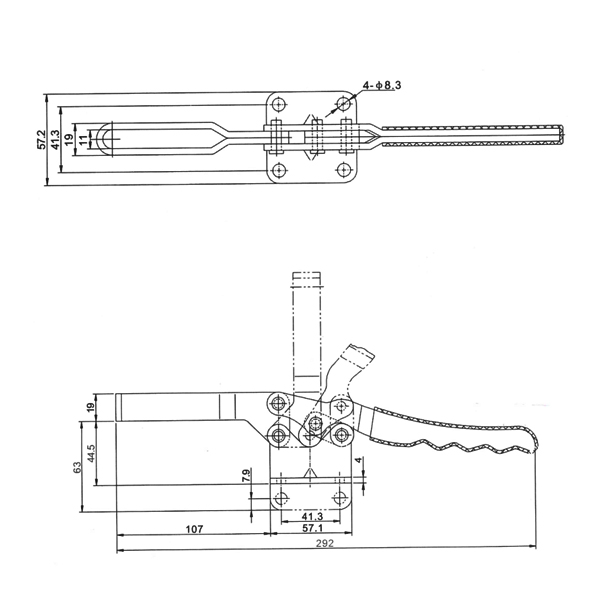 GH20235 Horizontal Toggle Clamp - Rocheindustrial