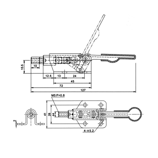 GH36070 Push Pull Toggle Clamp - Rocheindustrial