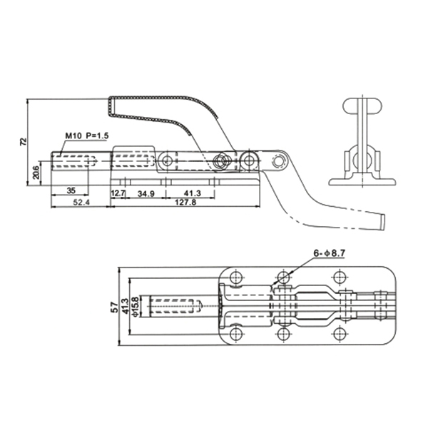 GH36330M Push Pull Toggle Clamp - Rocheindustrial